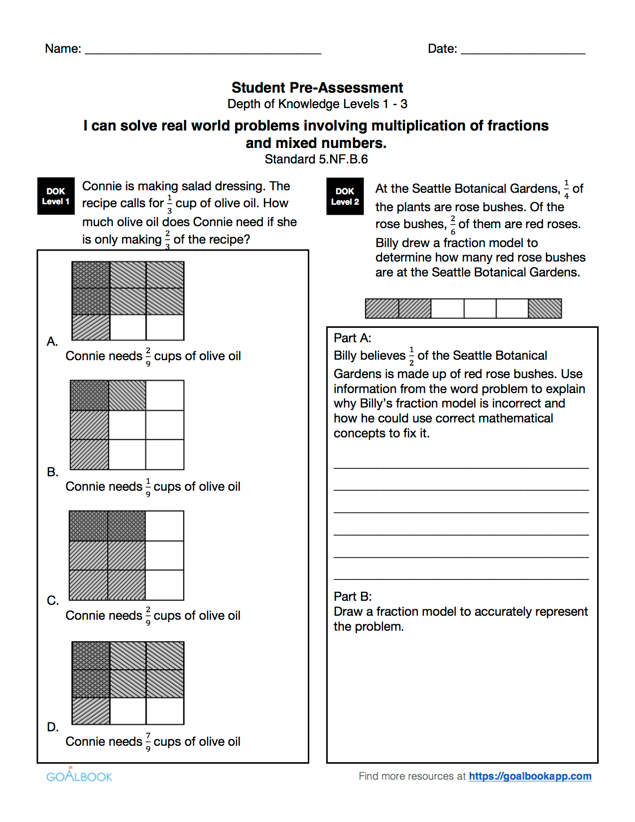 5.NF.6 Word Problems with Fraction Multiplication | Math: Number ...